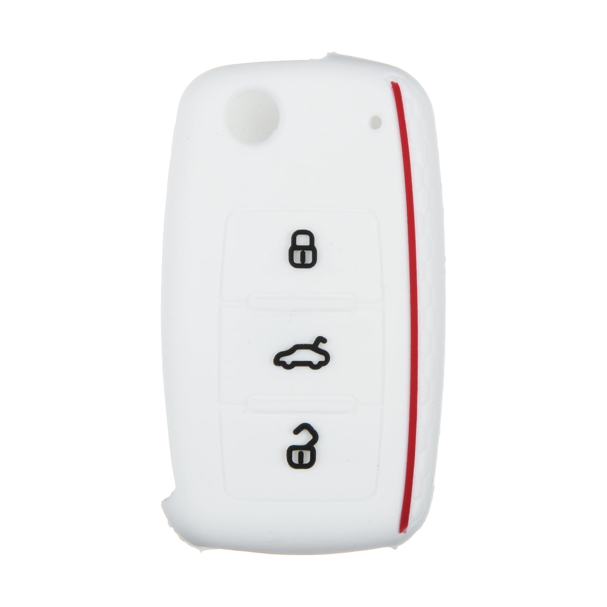 Unique Bargains for White Silicone Car Remote Control Key Fob Shell ...