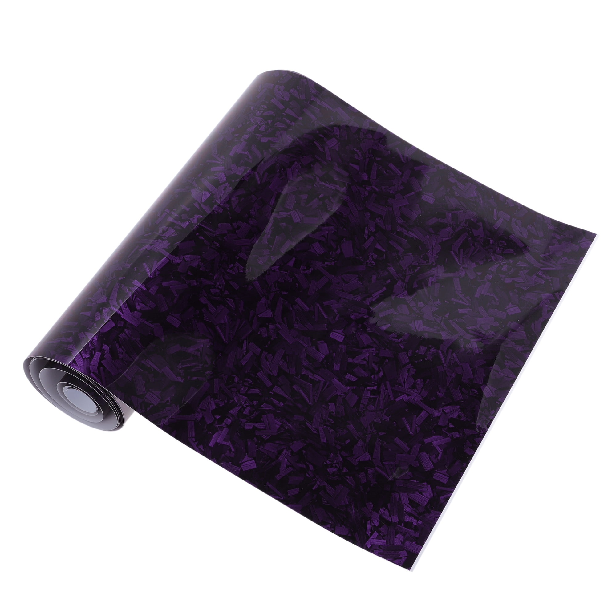 Unique BargainsPurple Carbon Fiber Bright Finish Protective Car Wrap ...