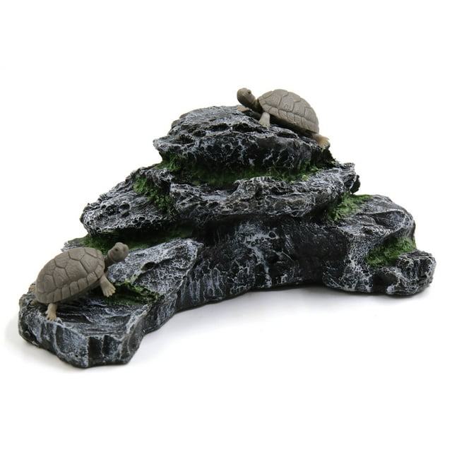 Unique BargainsResin Aquatic Turtles Climbing Rock Ramp Aquarium Fish ...