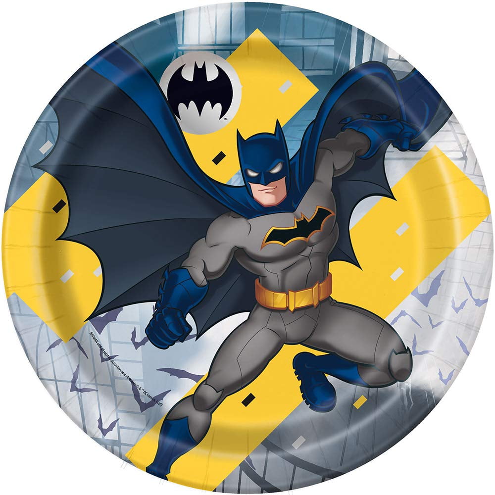 Unique Batman Round Dinner Plates - 8 Pcs, multicolor, one size ...