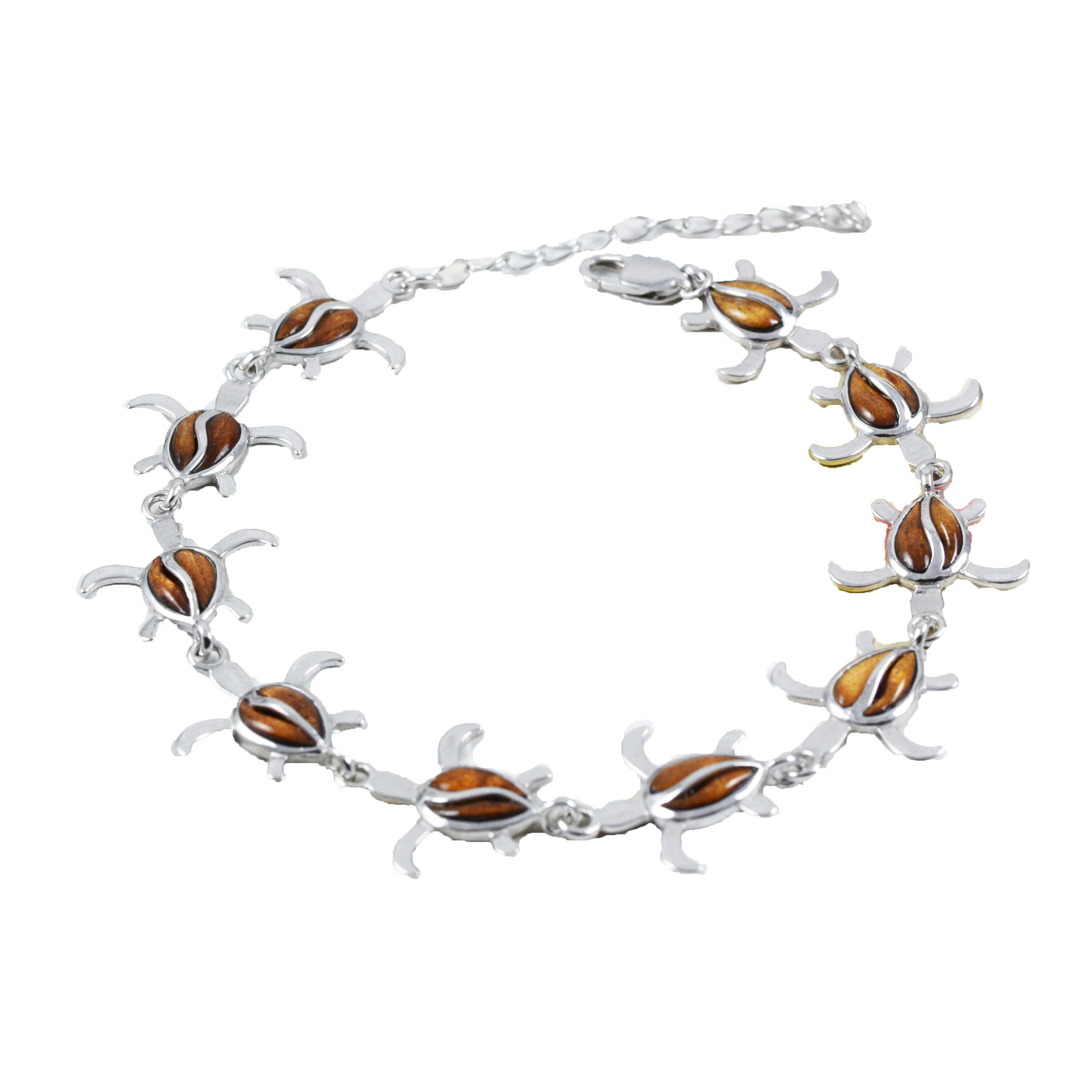 Unique Beautiful Hawaiian Large Genuine Koa Wood Sea Turtle Bracelet ...