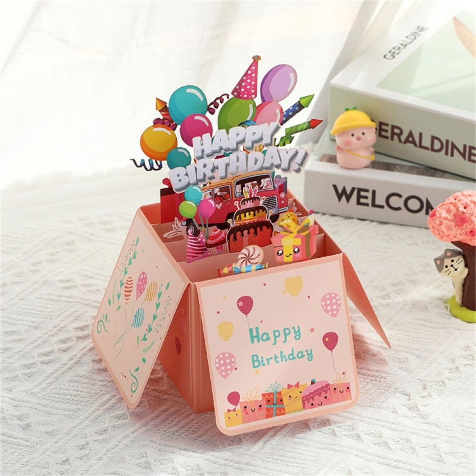 Unique Birthday Boxes Greeting Card Creative 3D Birthday Card Envelope ...