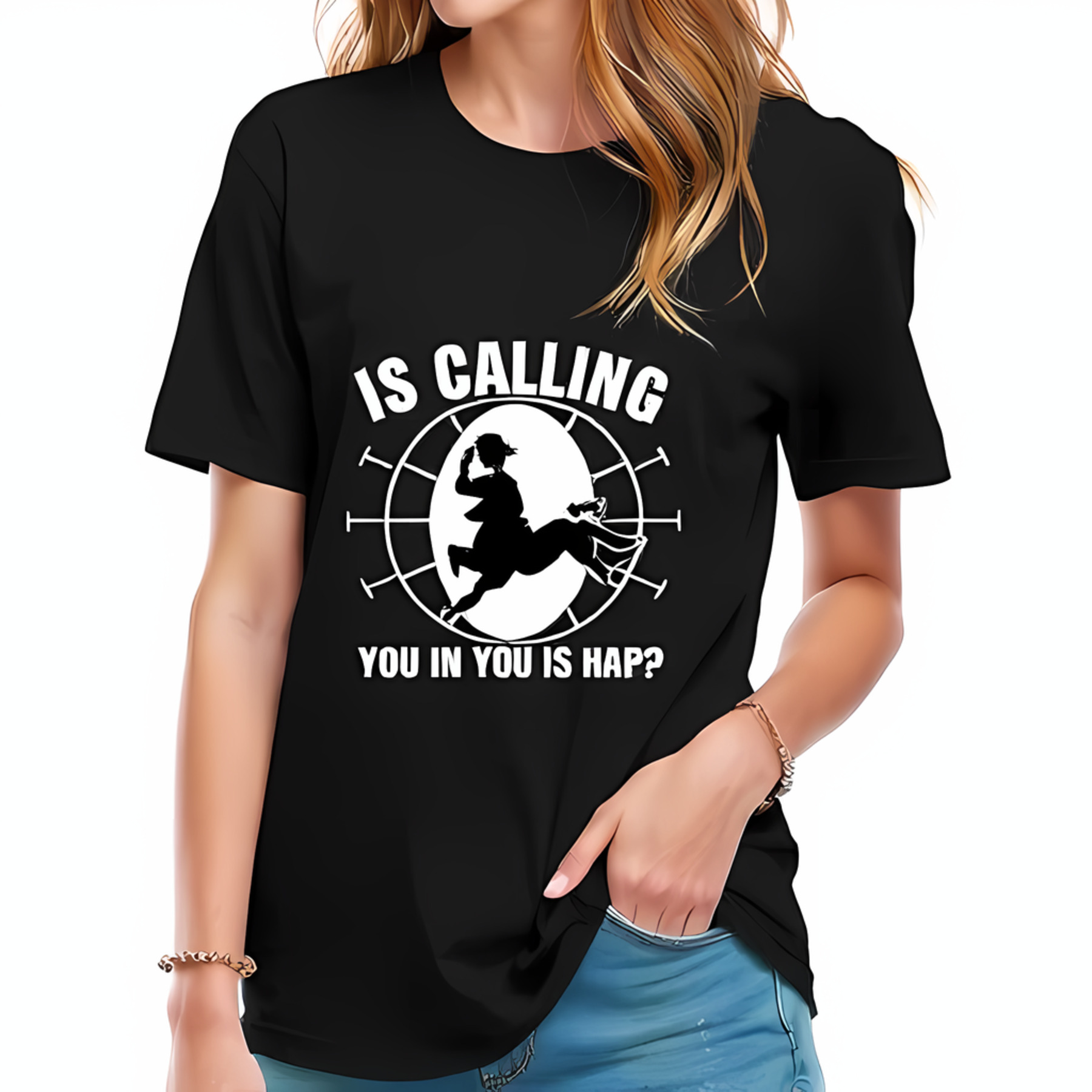 Unique Black Cotton Short Sleeve T-Shirt with Bold Graphic of Figure ...