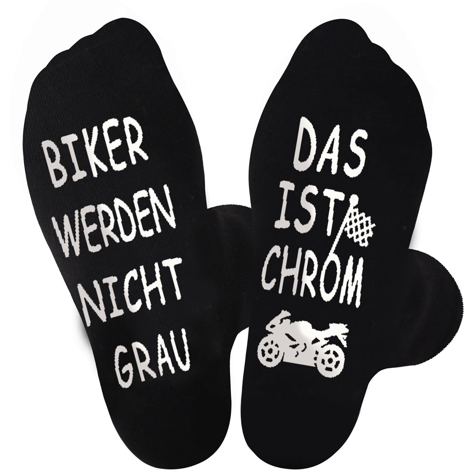 Unique Black Socks With Italian Text And Motorcycle Design Stylish And ...
