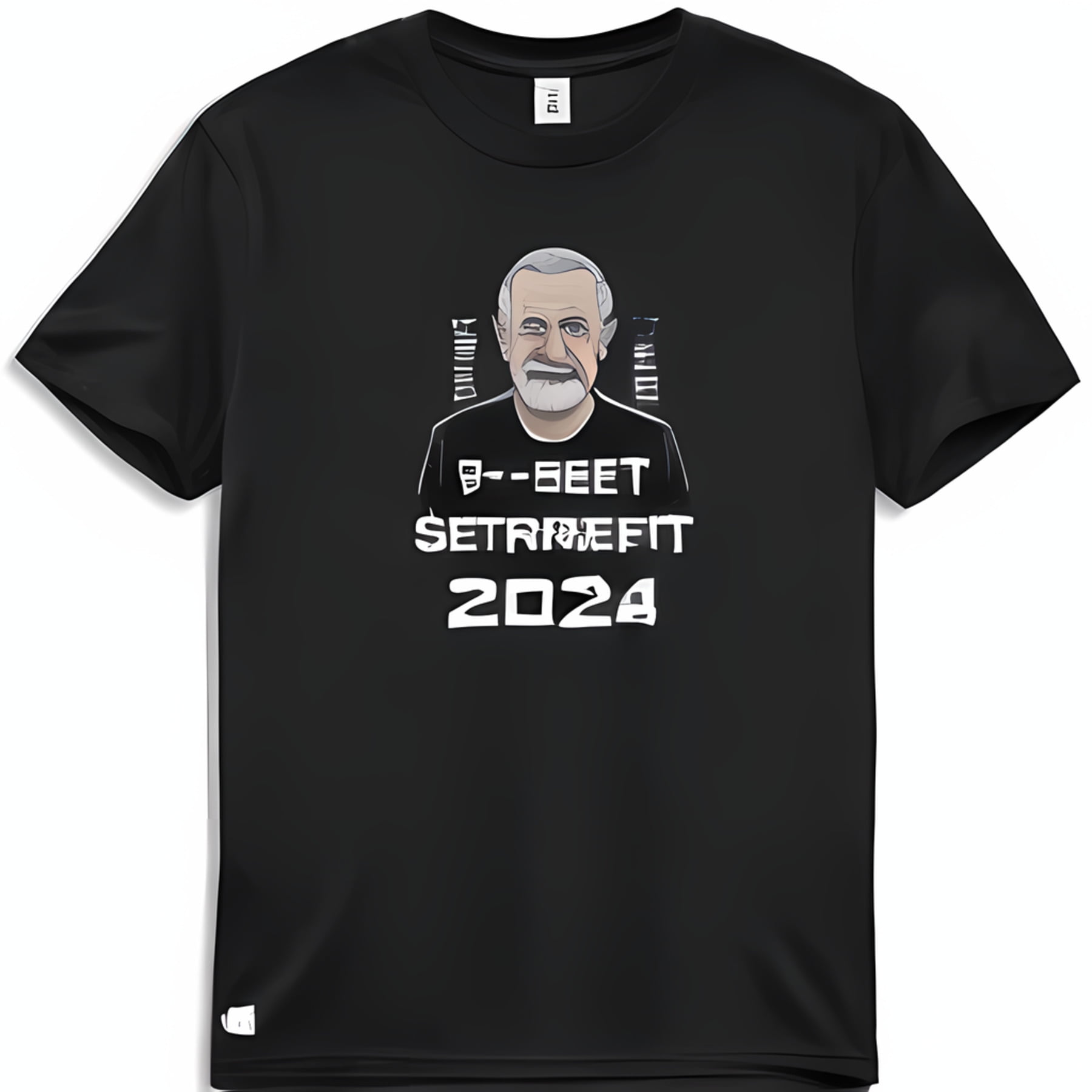 Unique Black T-Shirt with 'Bahaha' Text Featuring German Prime Minister ...