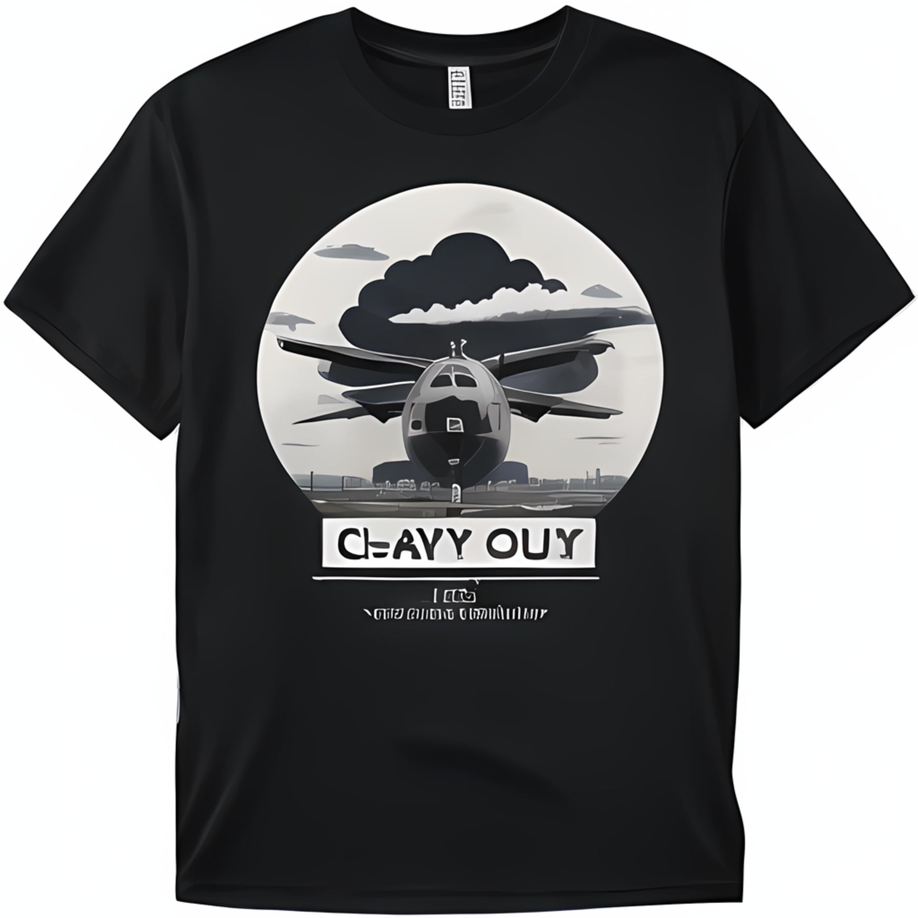 Unique Black T-Shirt with Vintage Aircraft Design Perfect for Aviation ...