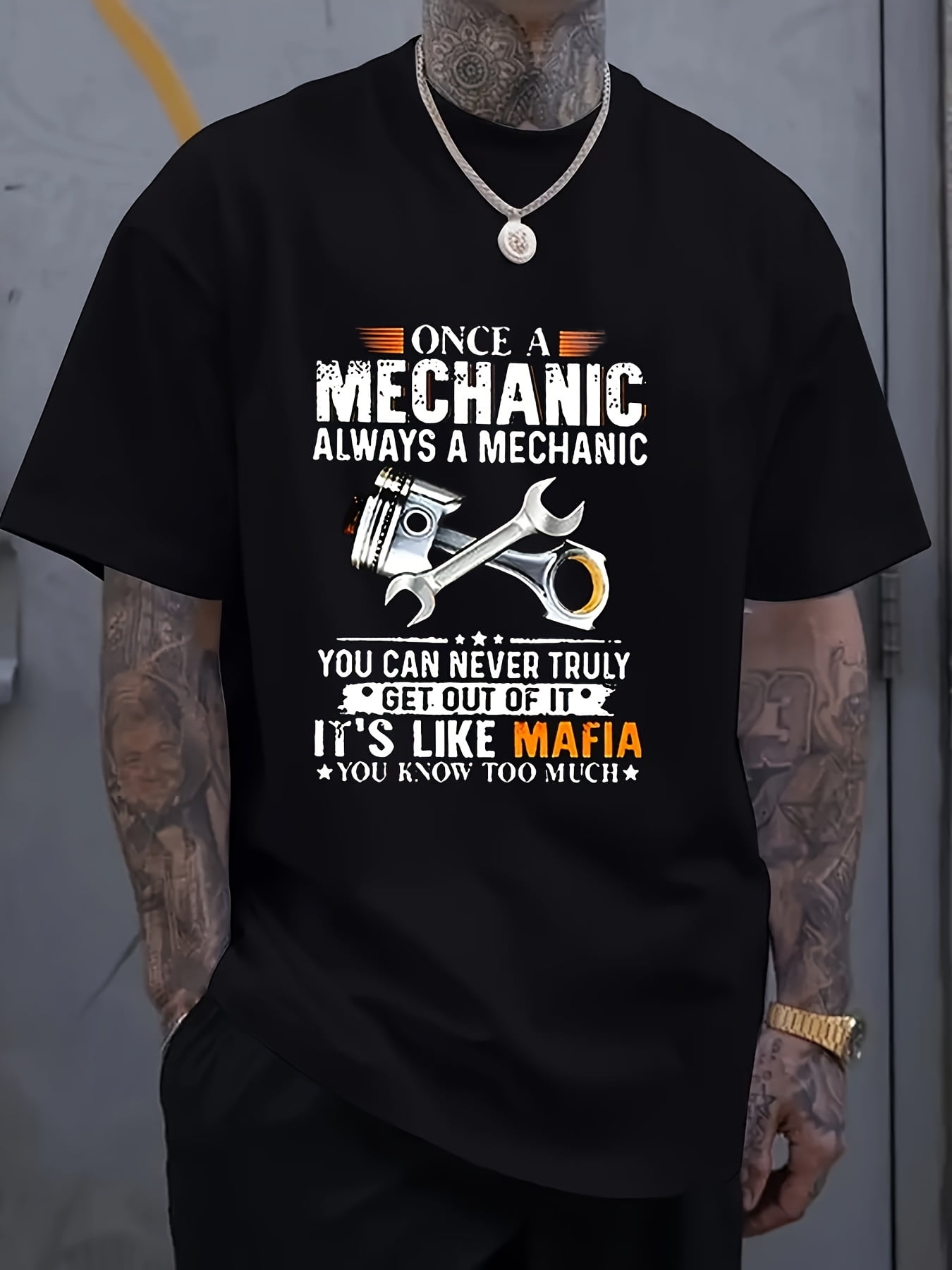 Unique Black T-shirt - Mechanic Themed Print 'Once You Become A ...