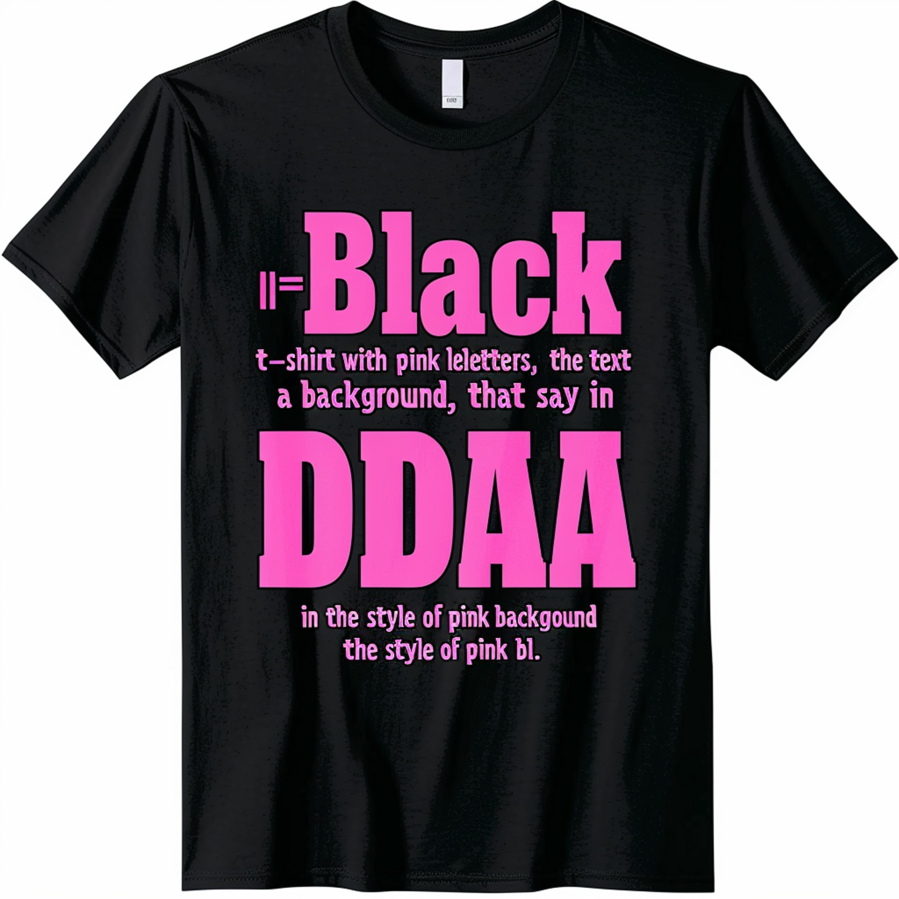 Unique Black TShirt with Bold Pink Text Designs Perfect for Celebrating ...