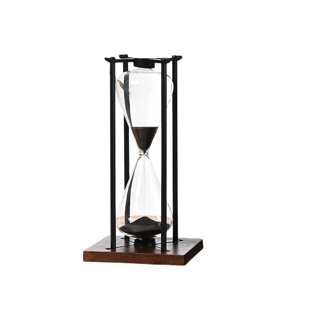 Unique Black or White Iron Hourglass Timer Large Wooden Hourglass with ...