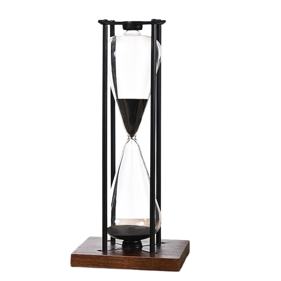 Unique Black or White Iron Hourglass Timer Large Wooden Hourglass with ...