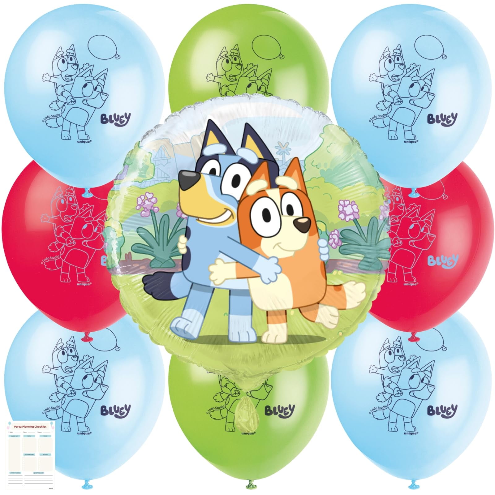 Unique Bluey BalloonsTRDN Bundle - Bluey Themed Balloons Latex & Foil ...