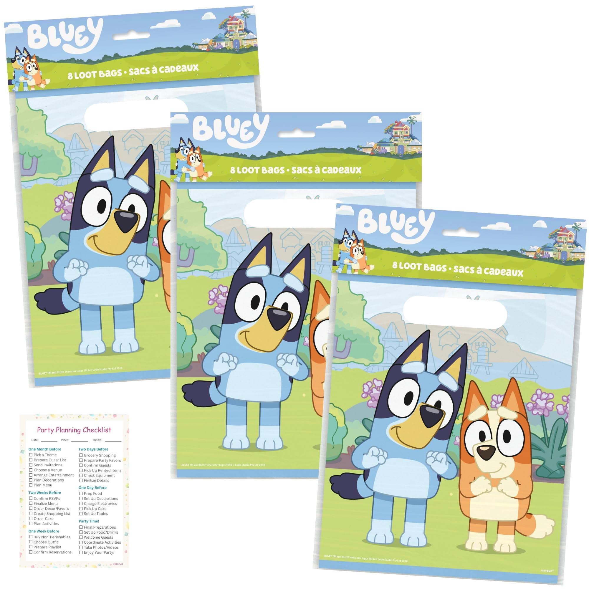 Unique Bluey Birthday PresNok Party Supplies Set - Bundle with 24 ...
