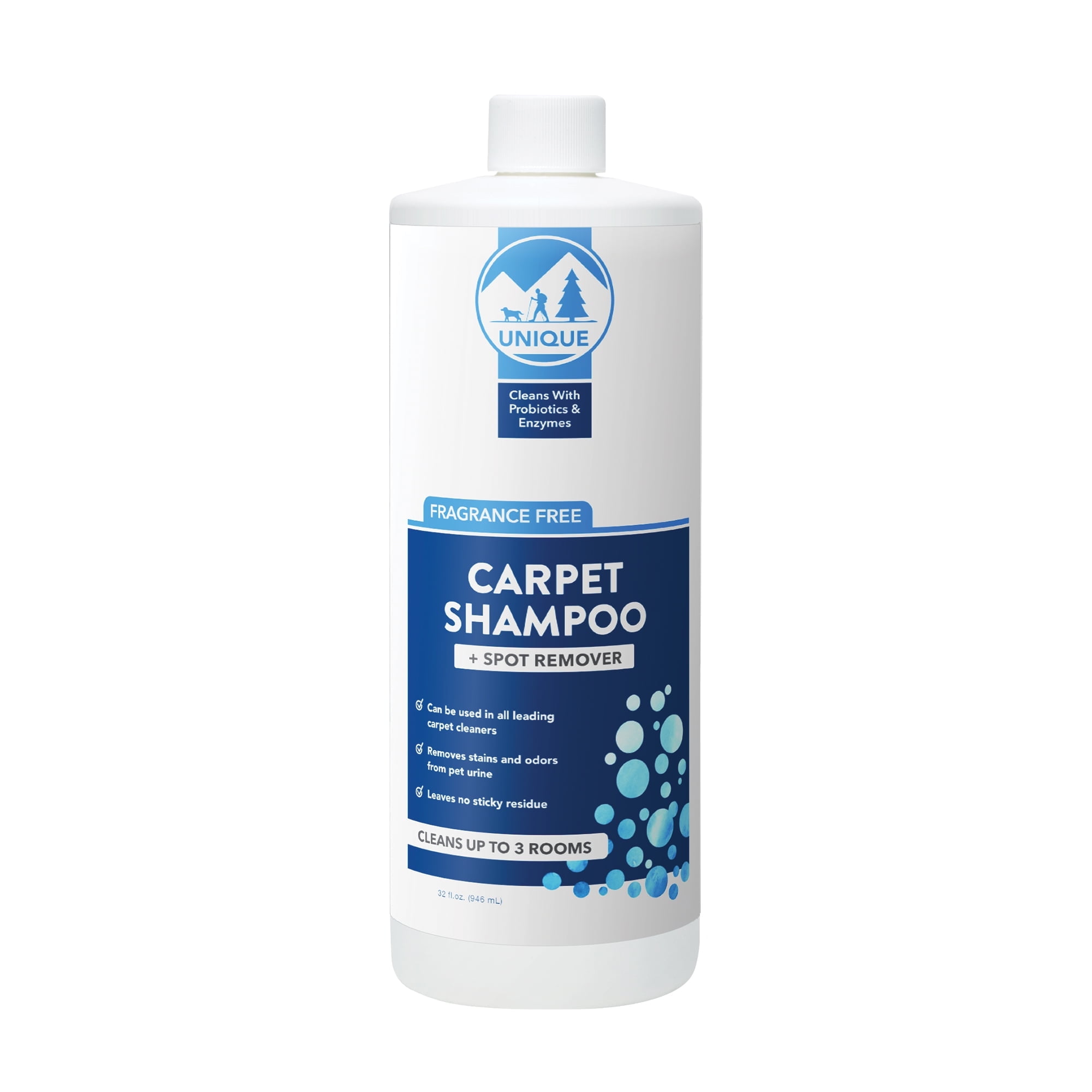 Unique, Carpet Shampoo and Stain Remover, 32 oz, Odor & Residue Free ...