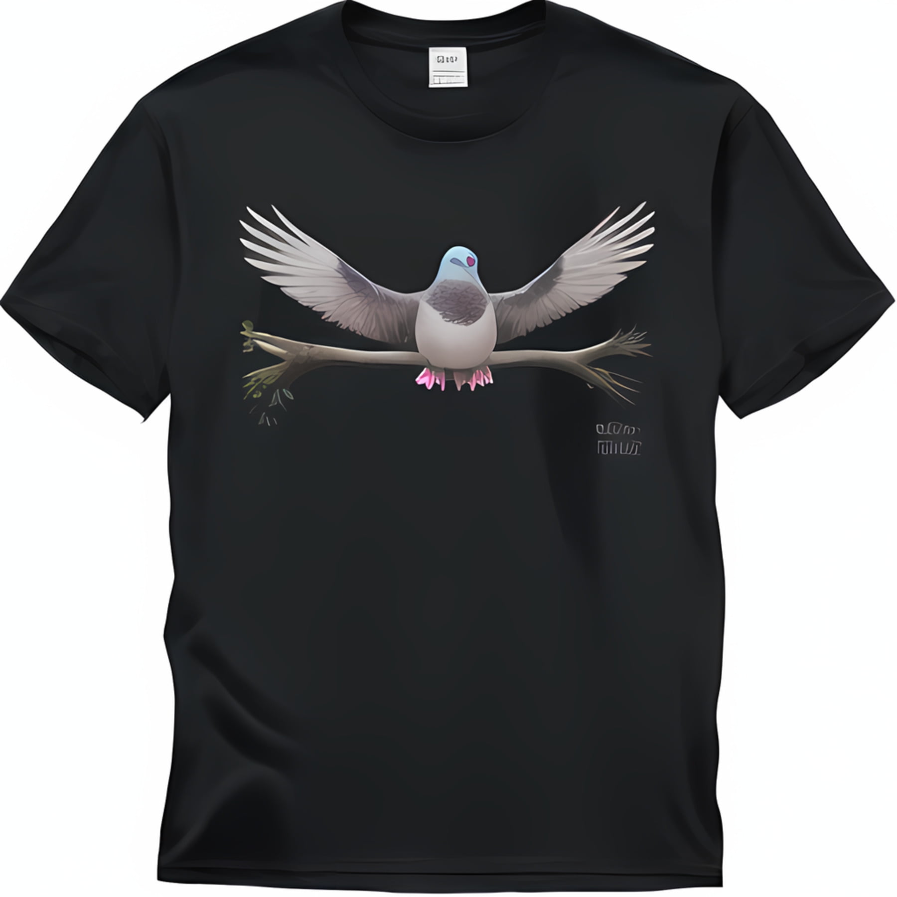 Unique Cartoon Design on Black T-Shirt Defendant Logo Markings Style ...