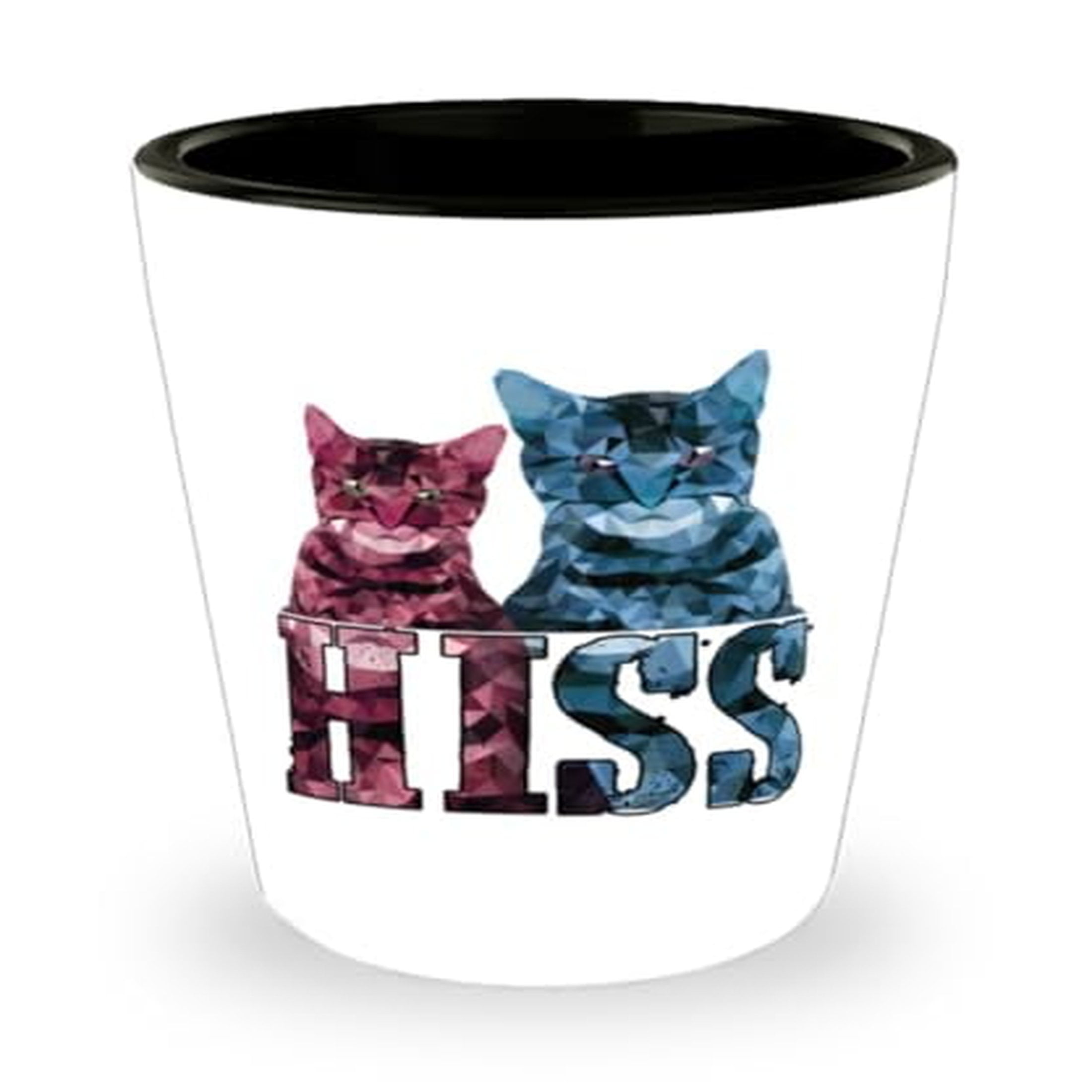 Unique Cats Shot Glass, Hiss - Felines and Music Pun Inspired Mini ...