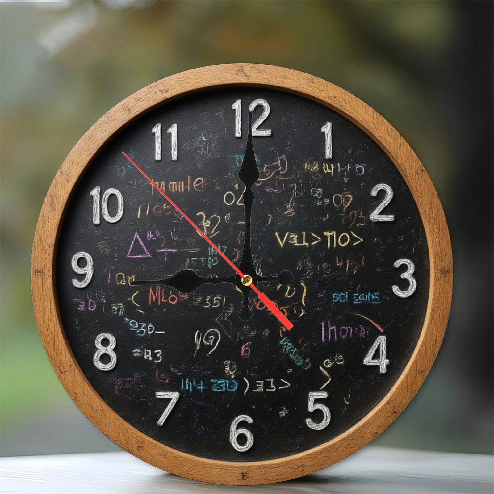 Unique Chalkboard Clock Math Formula Equation Wall Decor 10-Inch Silent ...