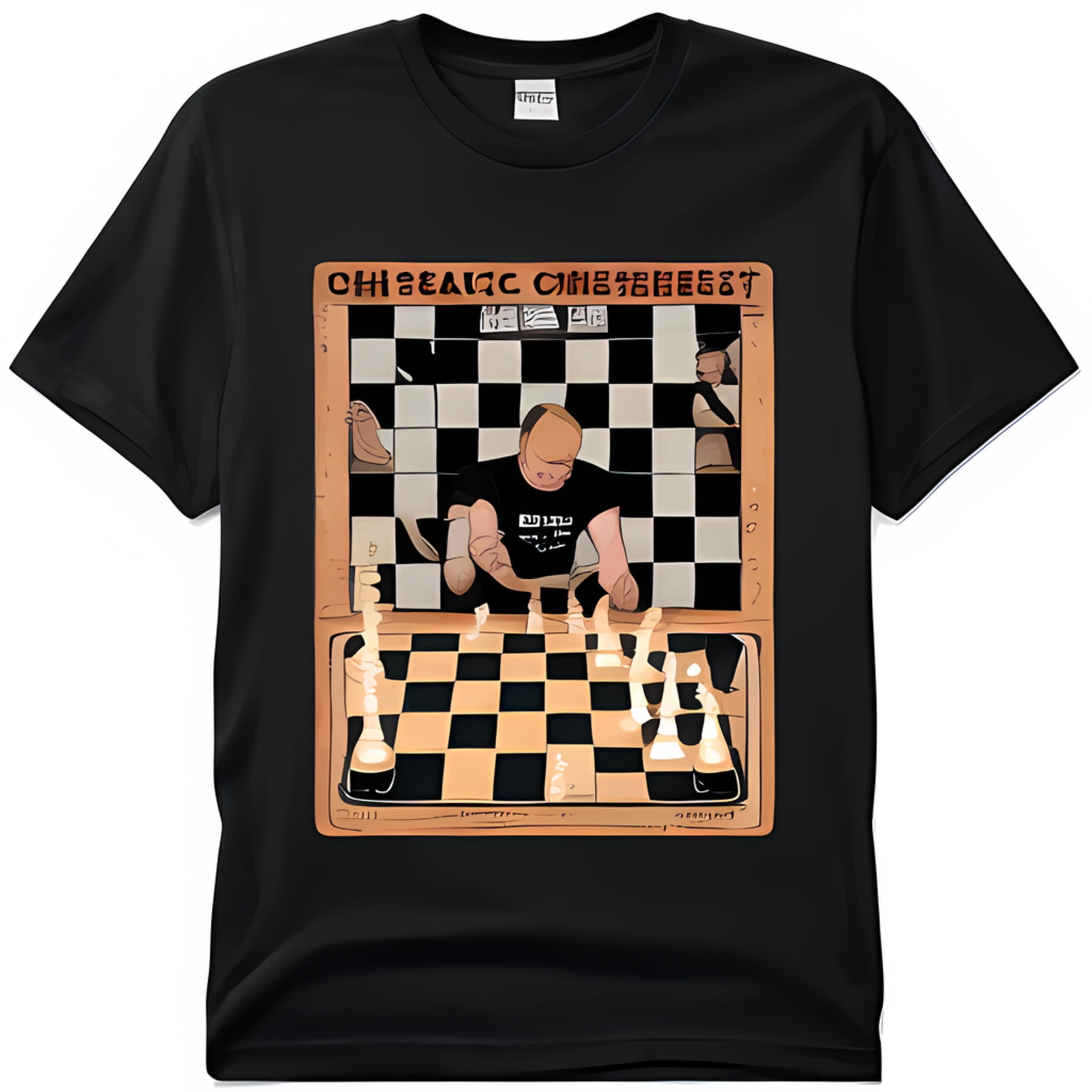 Unique Chess Themed T-Shirt with Intricate Design Featuring Checkmate ...