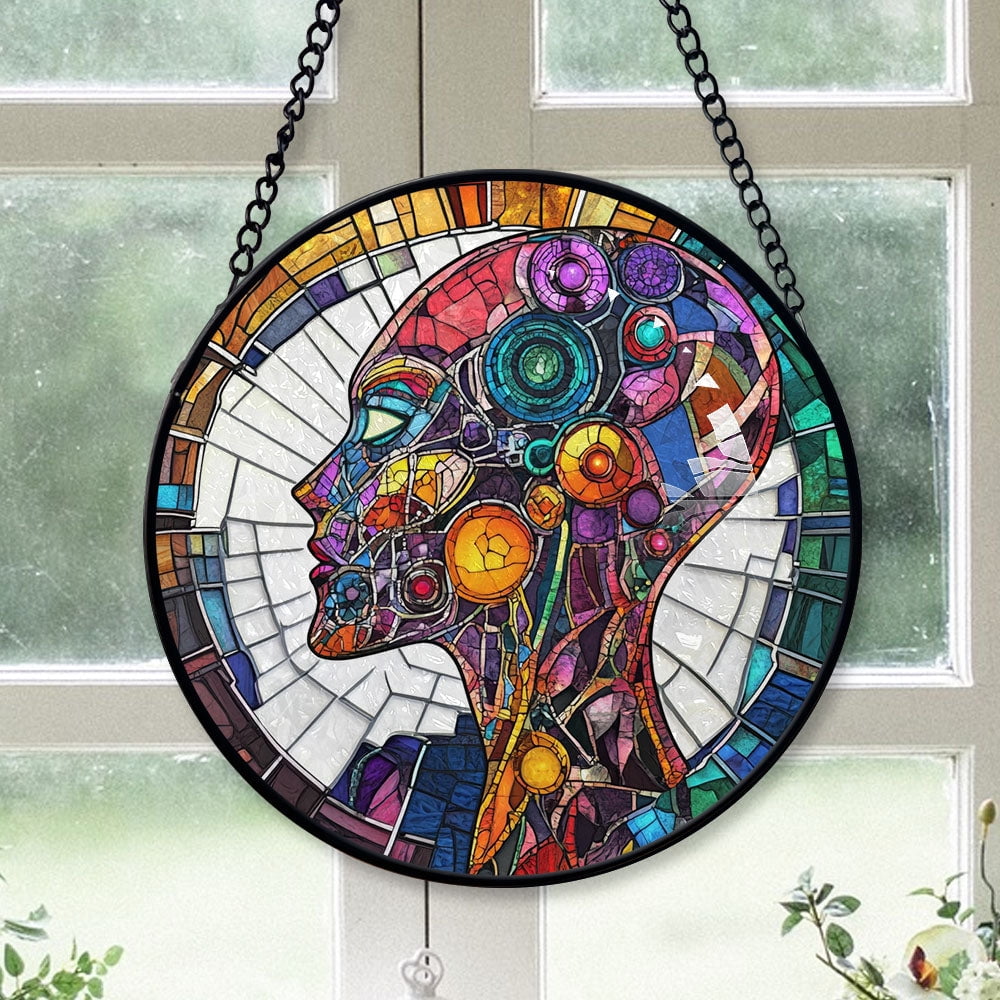 Unique Christmas Gift - Cyborg Warrior Christmas Stained Glass Hanging ...