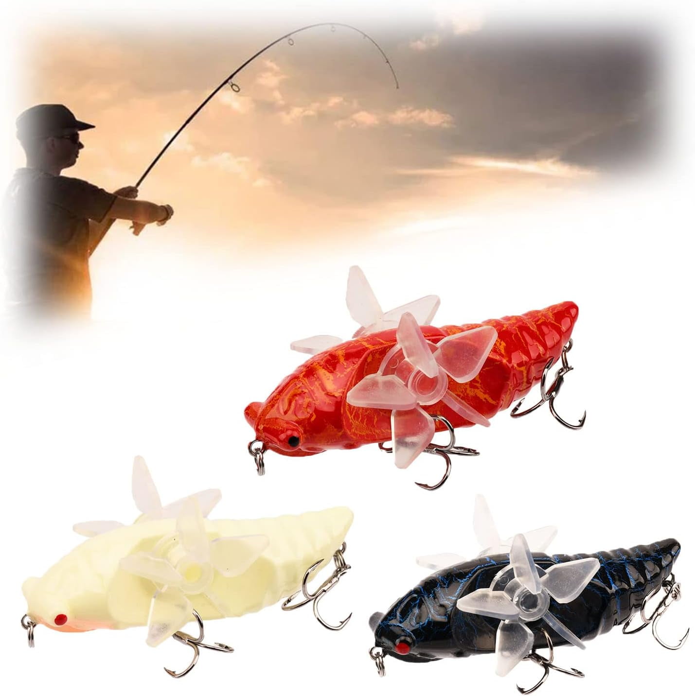 Unique Cicada Topwater Fishing Lure,Bionic cicada Shaped Fishing Lures ...