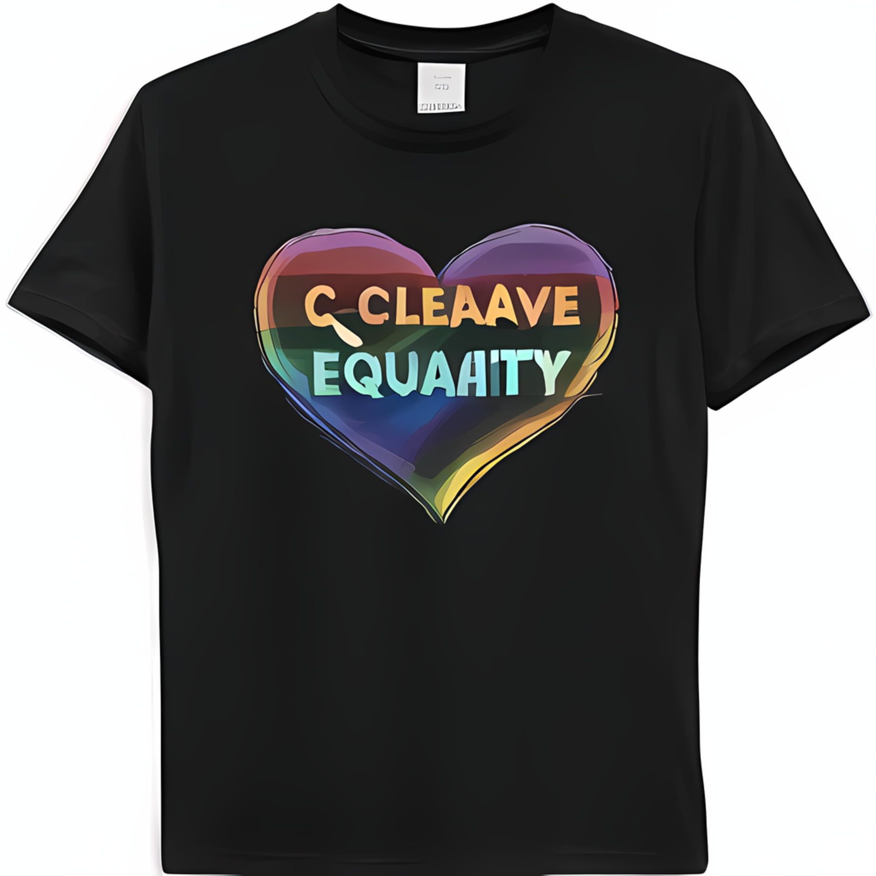 Unique 'Cleave Equality' Graphic Black T-Shirt Symbol of Unity ...