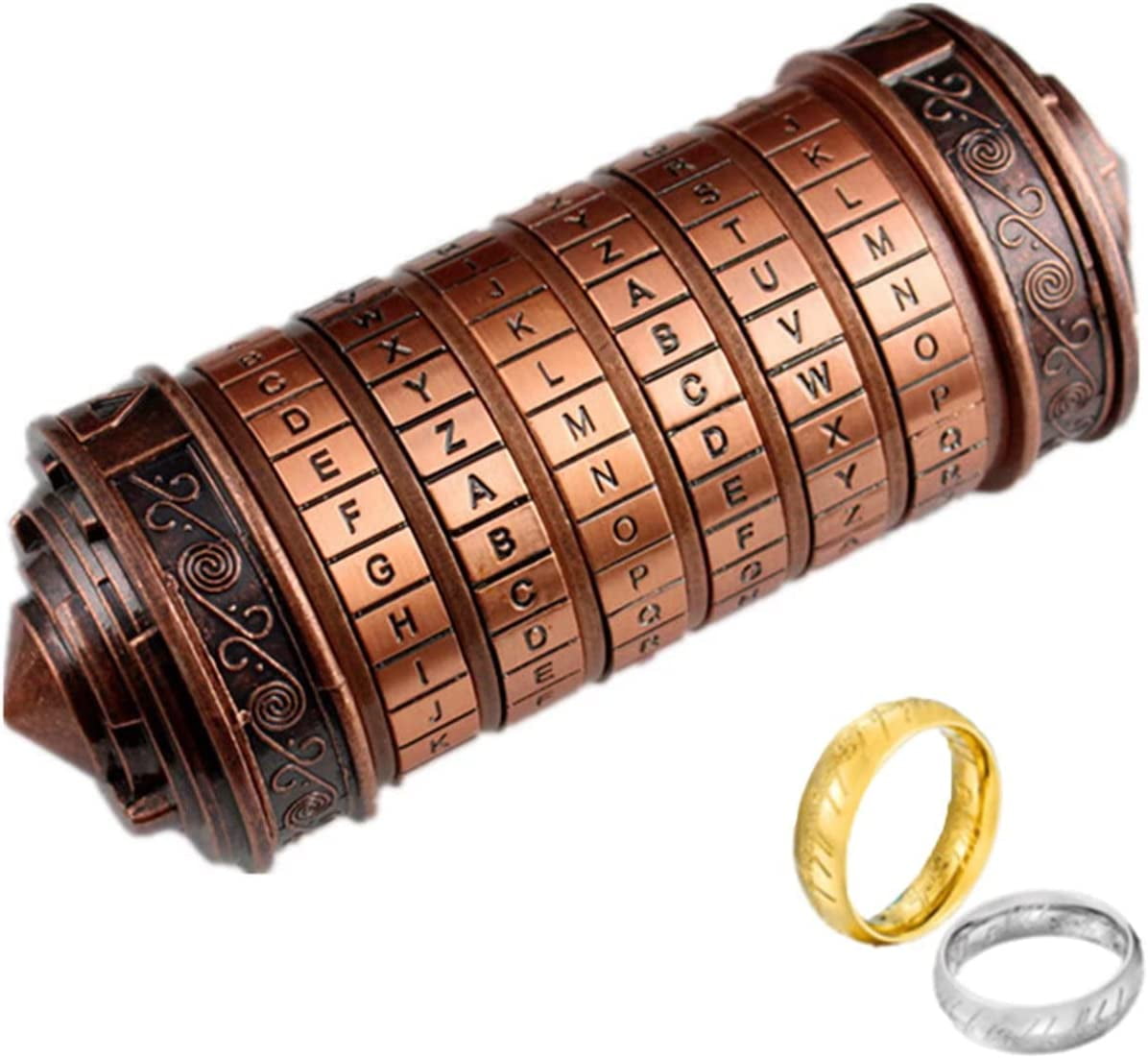 Unique Cryptex Da Vinci Code Mini Cryptex Lock Puzzle Boxes with Hidden Compartments Heavy Real ...