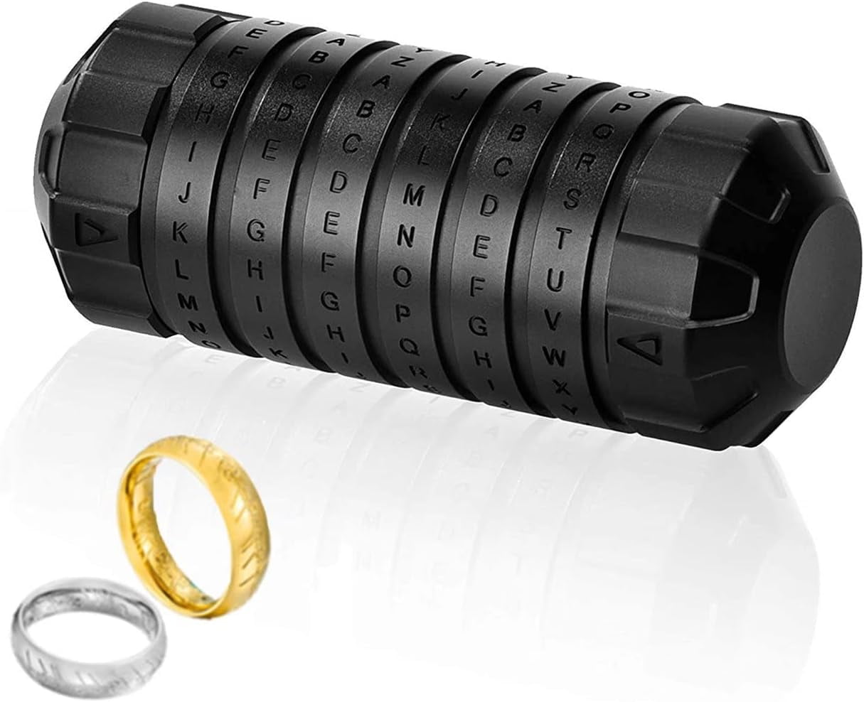 Unique Cryptex Da Vinci Code Mini Cryptex Lock Puzzle Boxes with Hidden Compartments Heavy Real ...