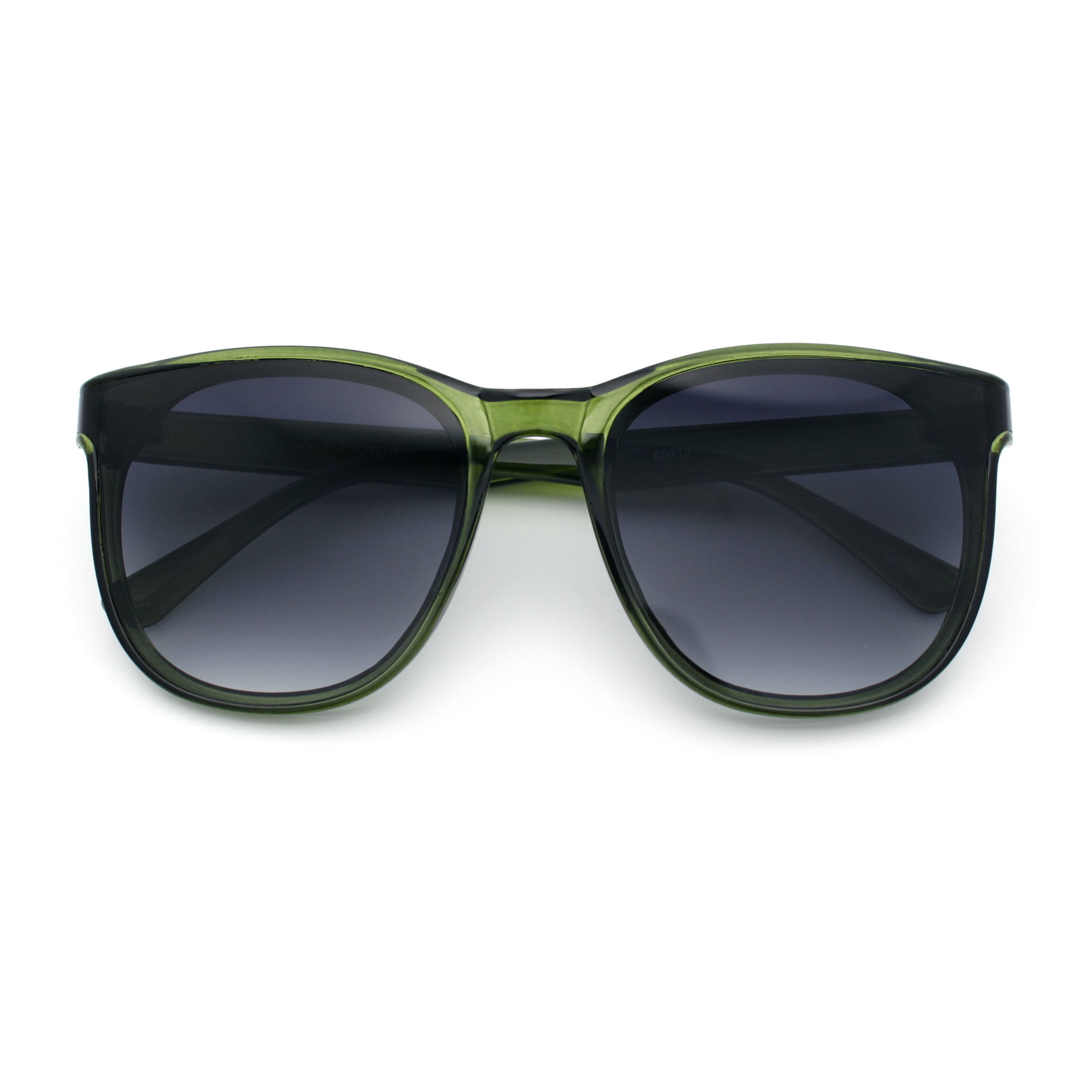 Unique Curved Inset Lens Horn Rim Plastic Retro Hipster Sunglasses ...