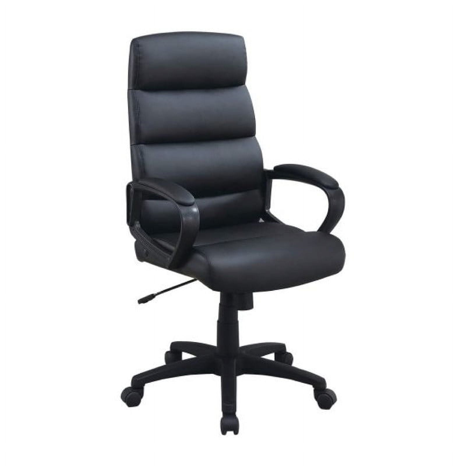 Unique Cushion office chair Black desk chair Bonded Leather work chair ...