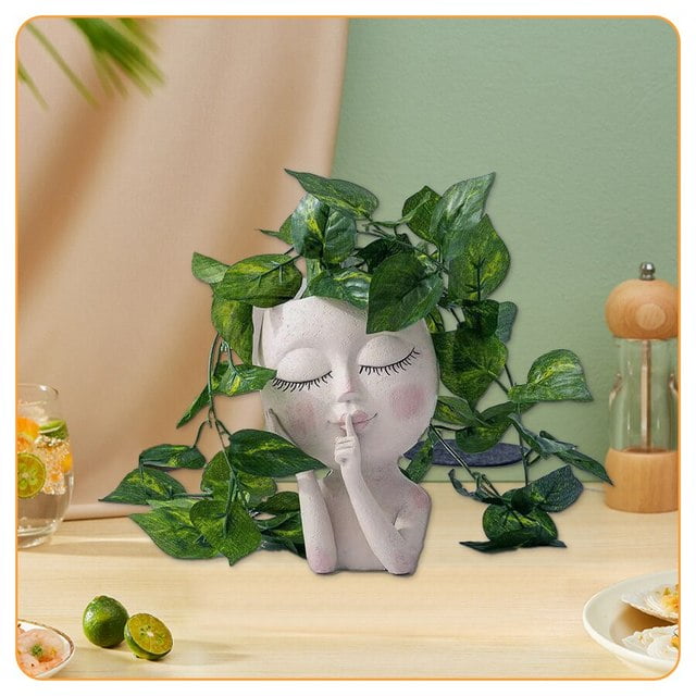 Unique Cute Lady Face Planters Pot for Indoor and Outdoor Plants with ...