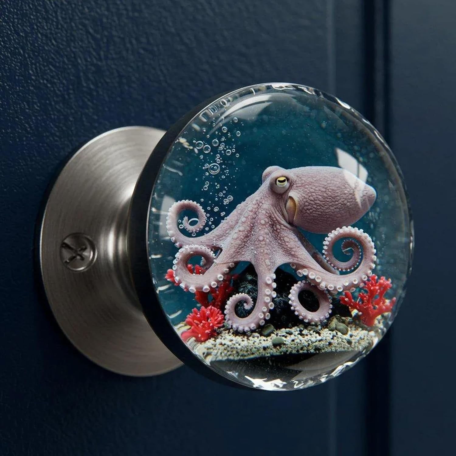 Unique Decorative Door Handle, Nature Style Transparent Animals ...