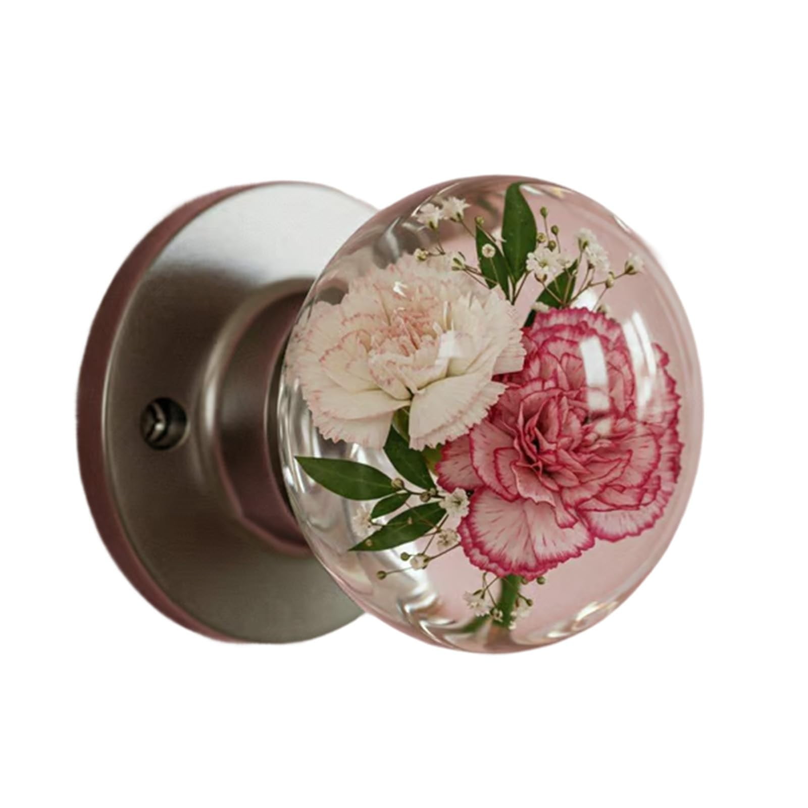 Unique Decorative Door Handle, Retro Round Resin Epoxy Flower Door Knob Retro, Floral & Animal ...