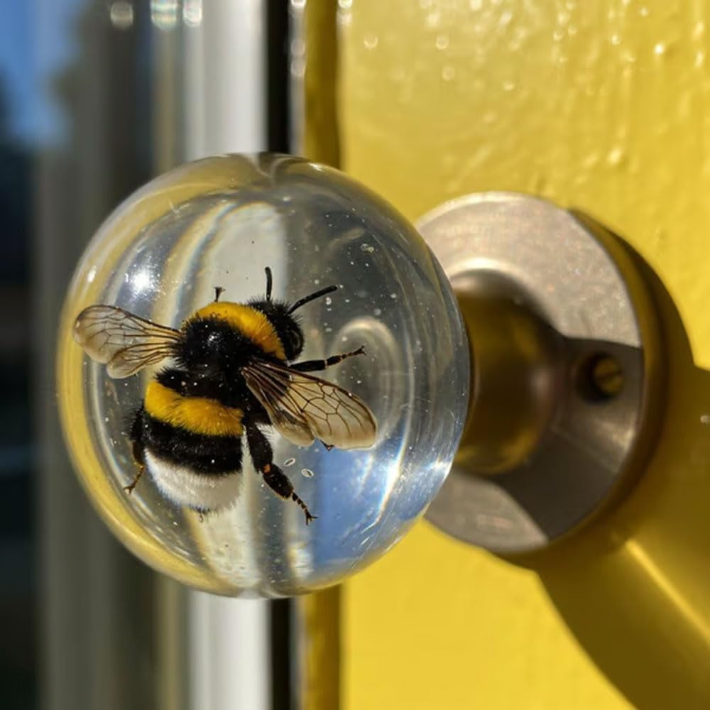 Unique Decorative Door Handle, Retro Vintage Round Resin Pattern Door ...
