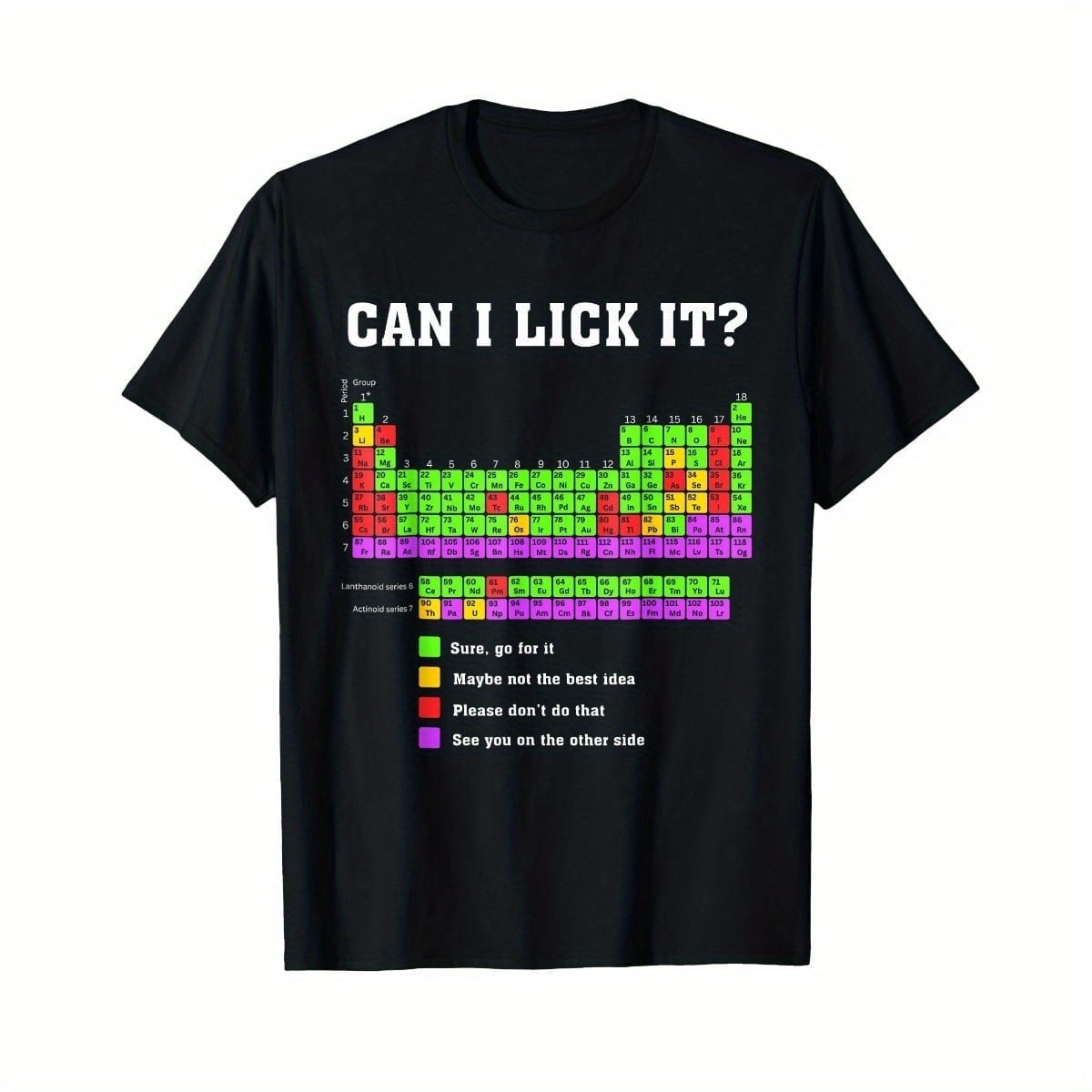 Unique Design Can I Lick It Periodic Table Funny Science T-Shirt ...