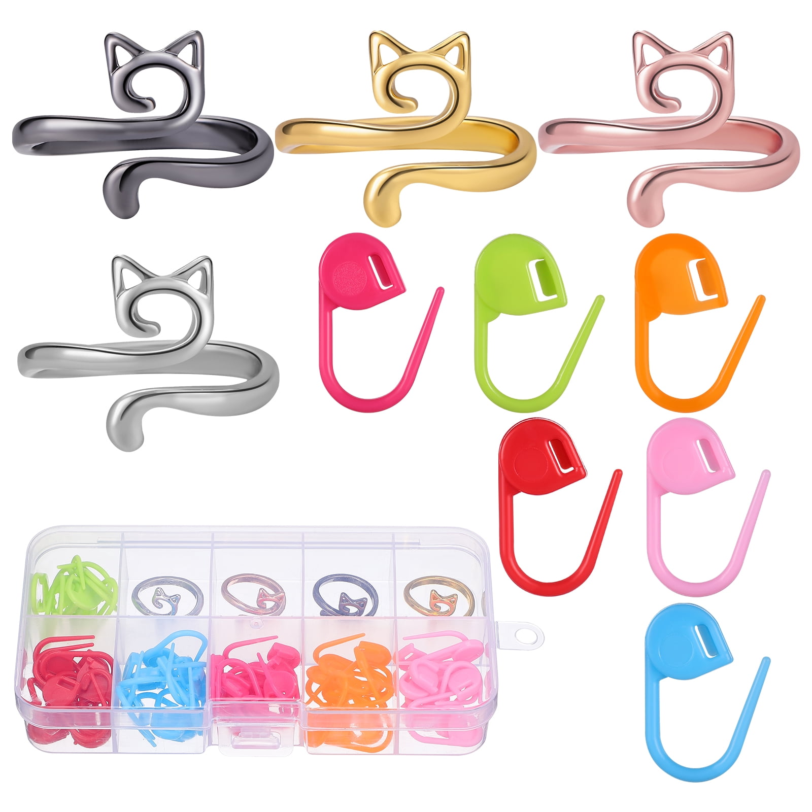 Unique Design Cat Yarn Tension Rings for Knitting and Crocheting Cute ...