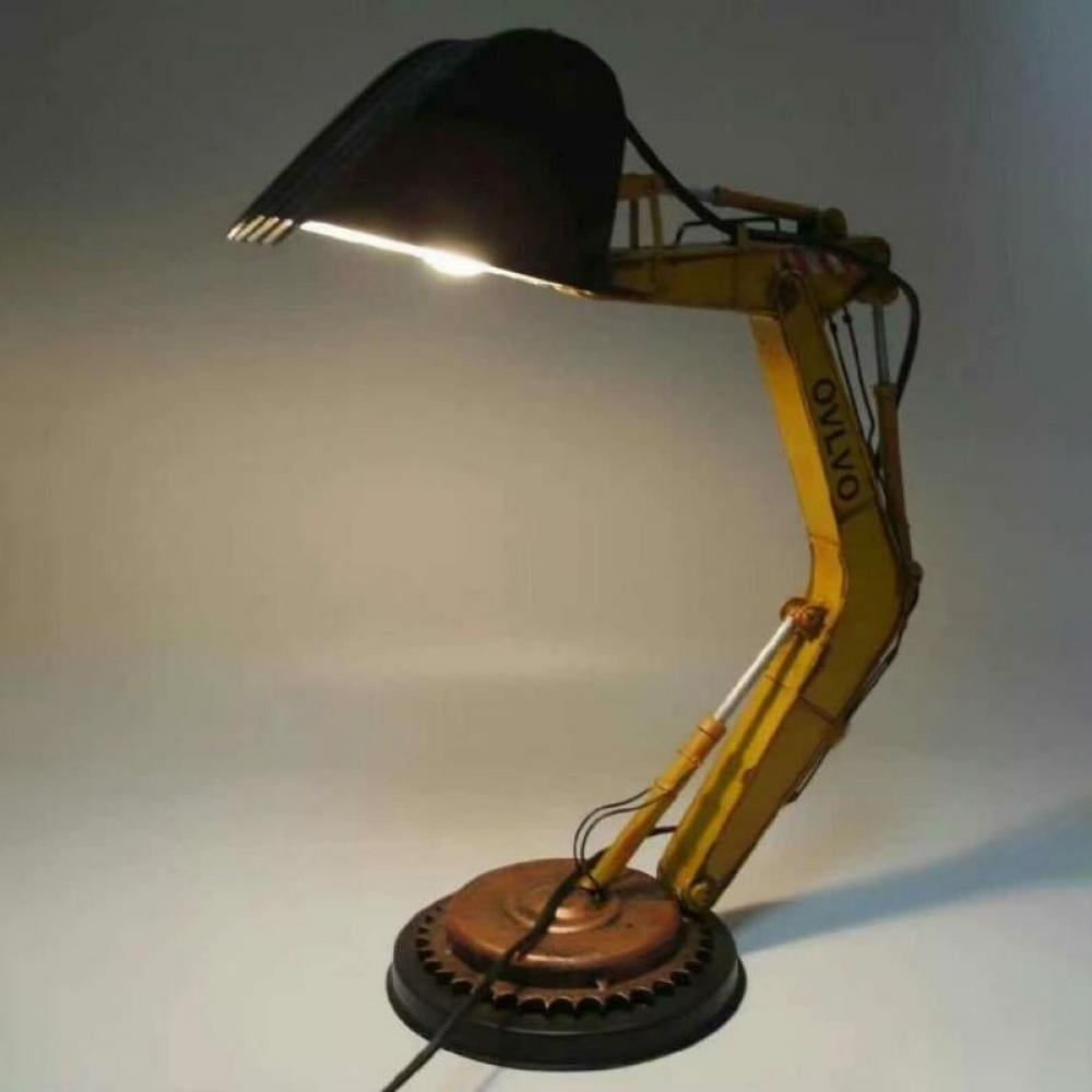 Unique Desk Lamp,Excavator Model LED Retro Table Light Stand Lamp Study ...
