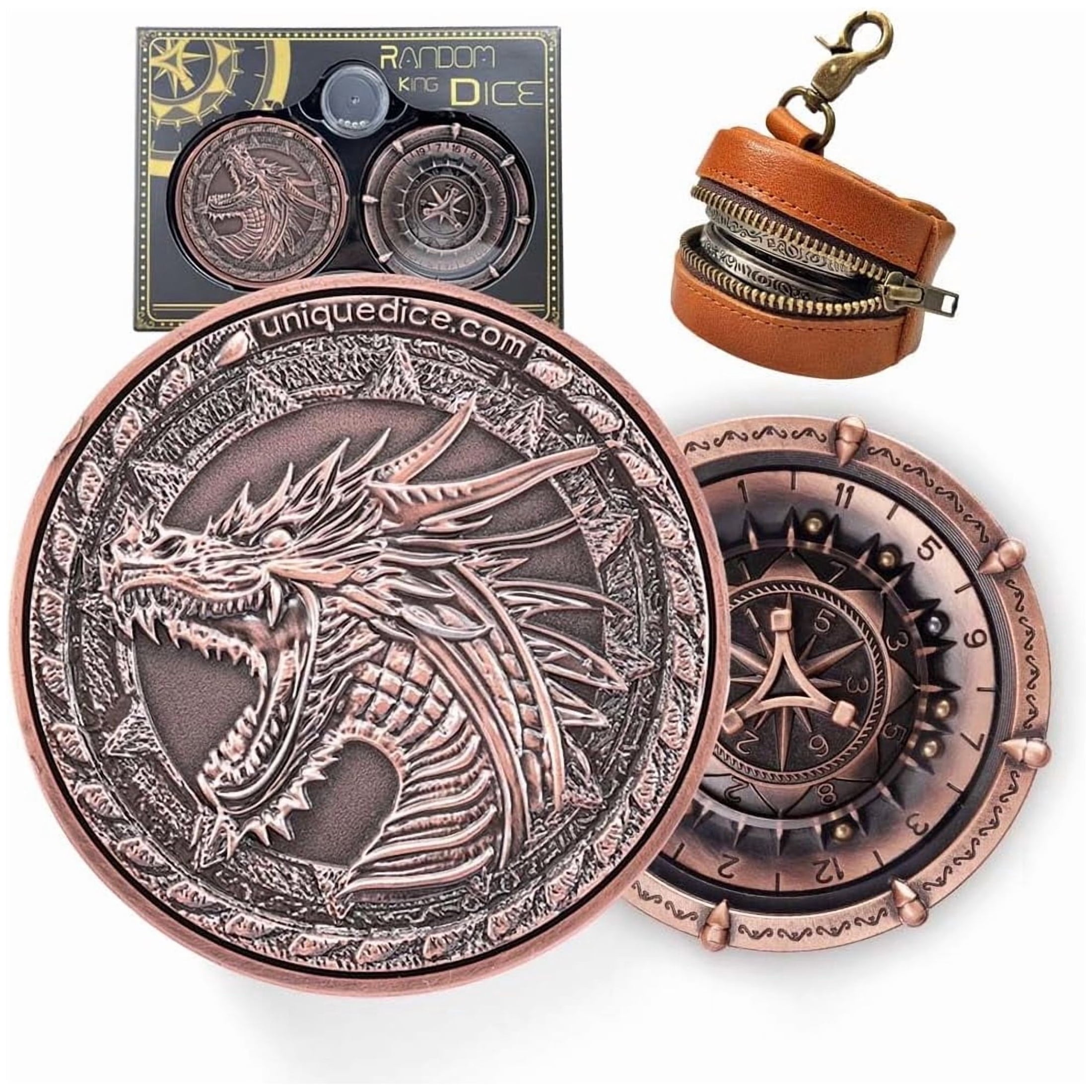 Metal Dice Set Mechanical Spinner D20 D6 D8 D10 D12 for Dungeons and ...