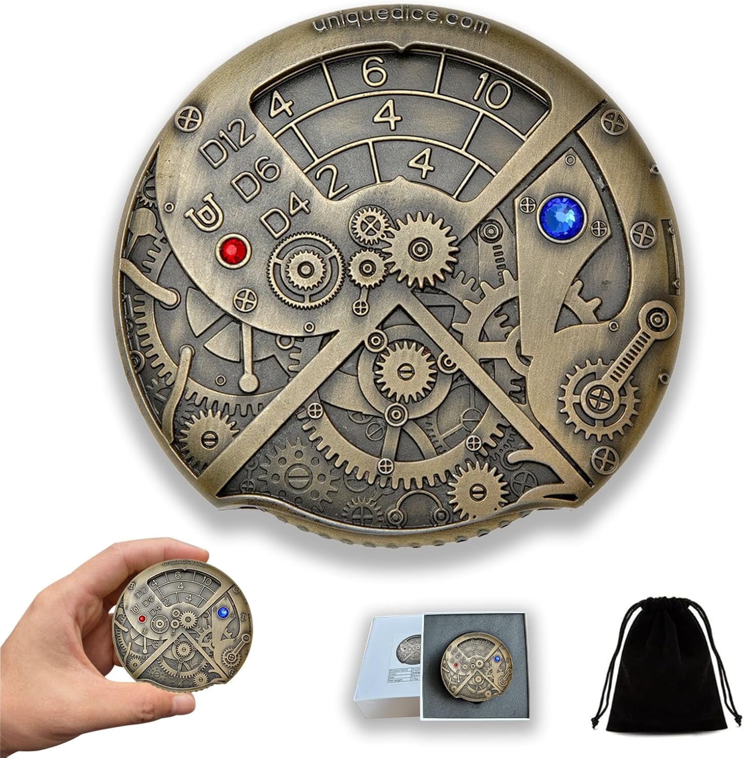 Unique Dice Roulette Dice Metal Dice Set Mechanical Dice Spinner DND ...