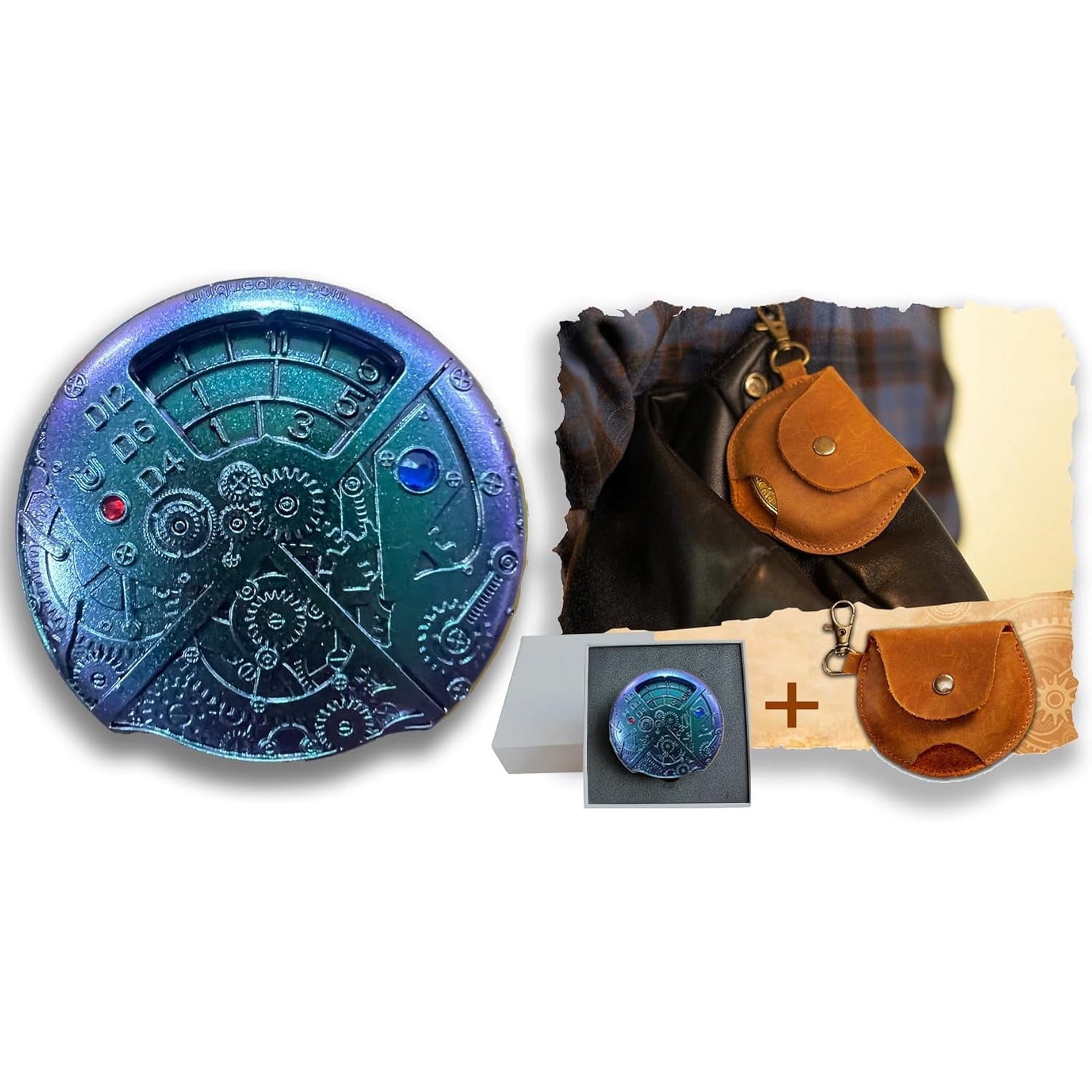 Spinner Roulette Dice Dungeons and Dragons Mechanical Dice Set, Pocket D20, Fidget Dice ...