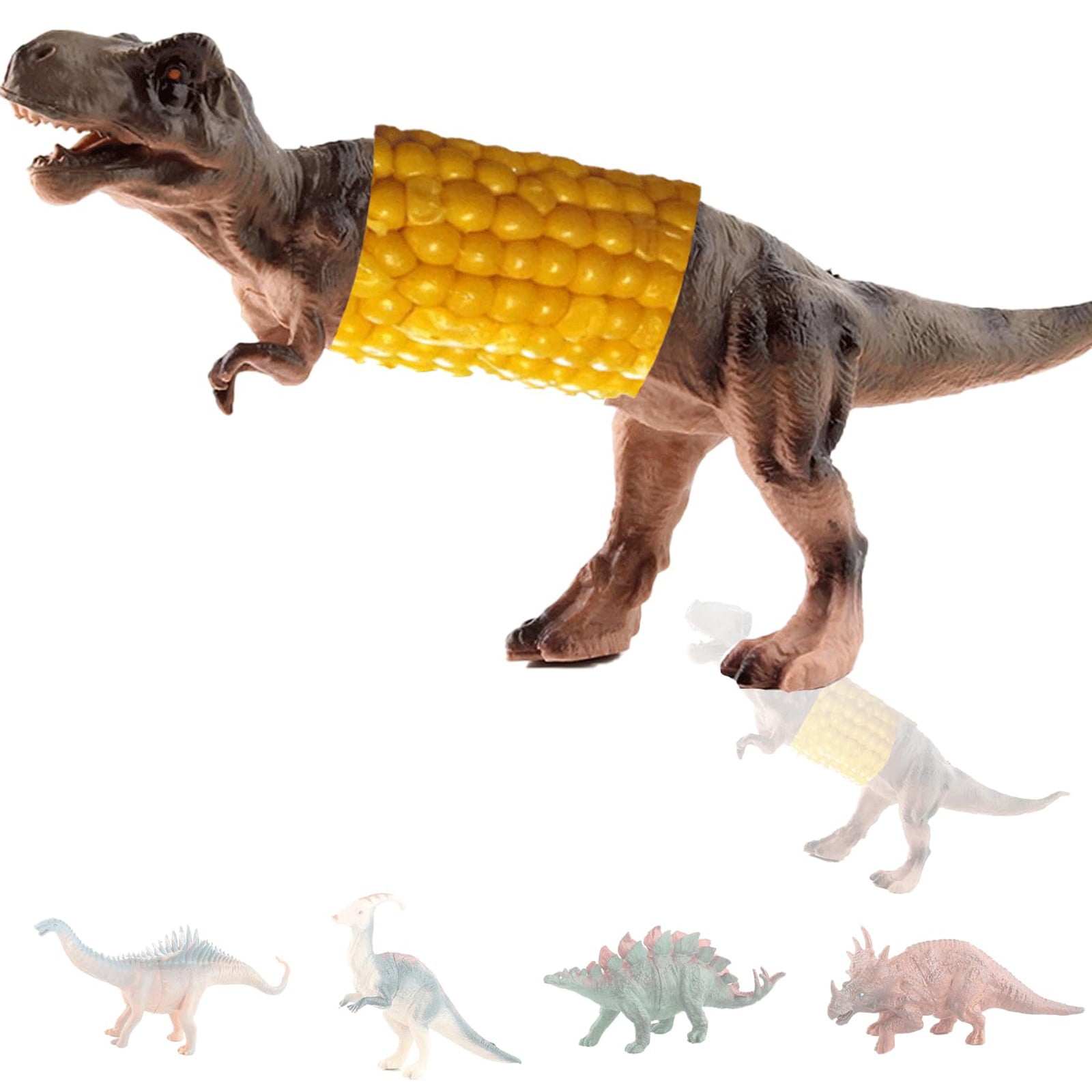 Unique Dino Corn Cob, Reusable Dino Corn Holders with Stainless Steel Prongs Corns Holder on the ...