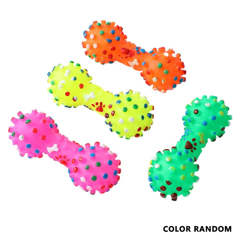 Unique Dumbbell Pet Chew Toy Multi-color Dog Bite Toys Relieve Tooth ...