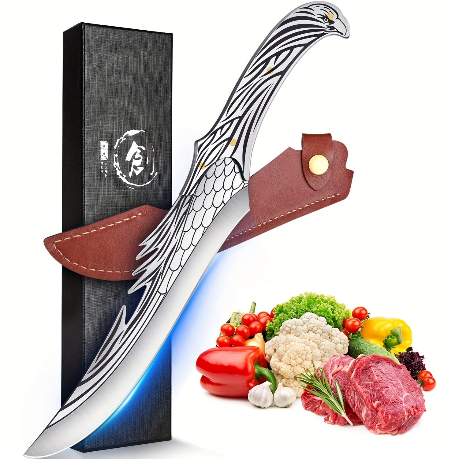 Unique Eagle Style Viking Boning Knife For Meat Cutting Deboning Fillet ...