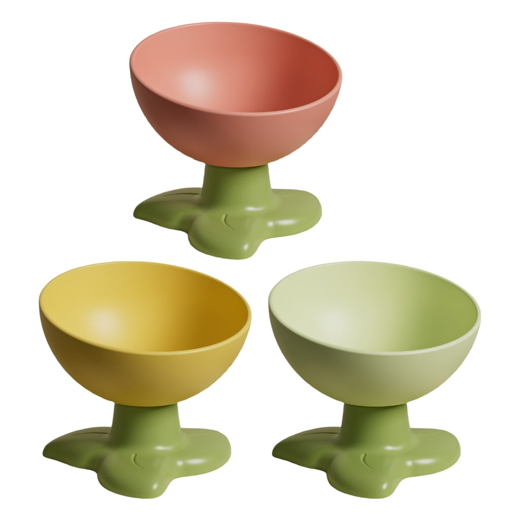 Unique Elevated Cats Bowl for Better Health Chocking Cartoon Flower ...