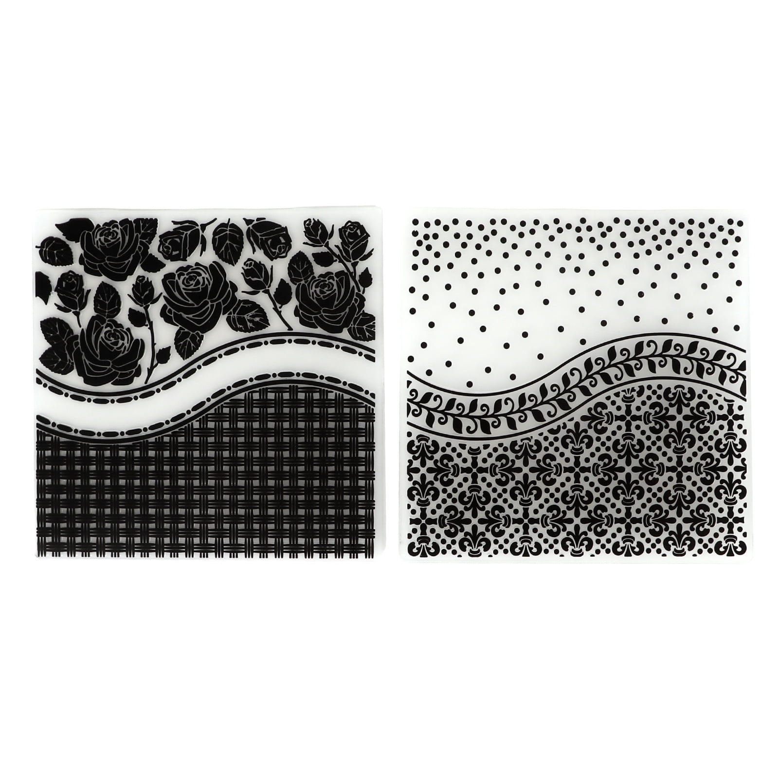 Unique Embossing Folders, 2-Pack Concave Convex Texture Templates for ...