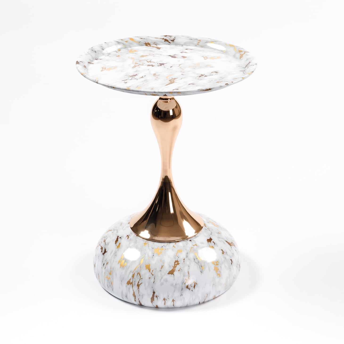Unique End Coffee Table, Mermaid Tail Round Side Table with Metal ...