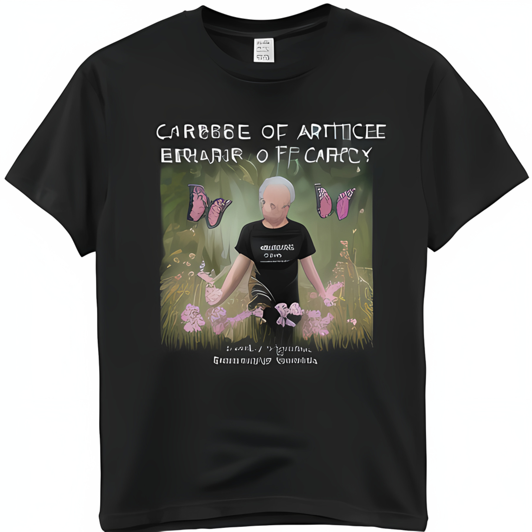 Unique Enhanced T-Shirt Inspired by the Art of Care Bald Man Playing in ...