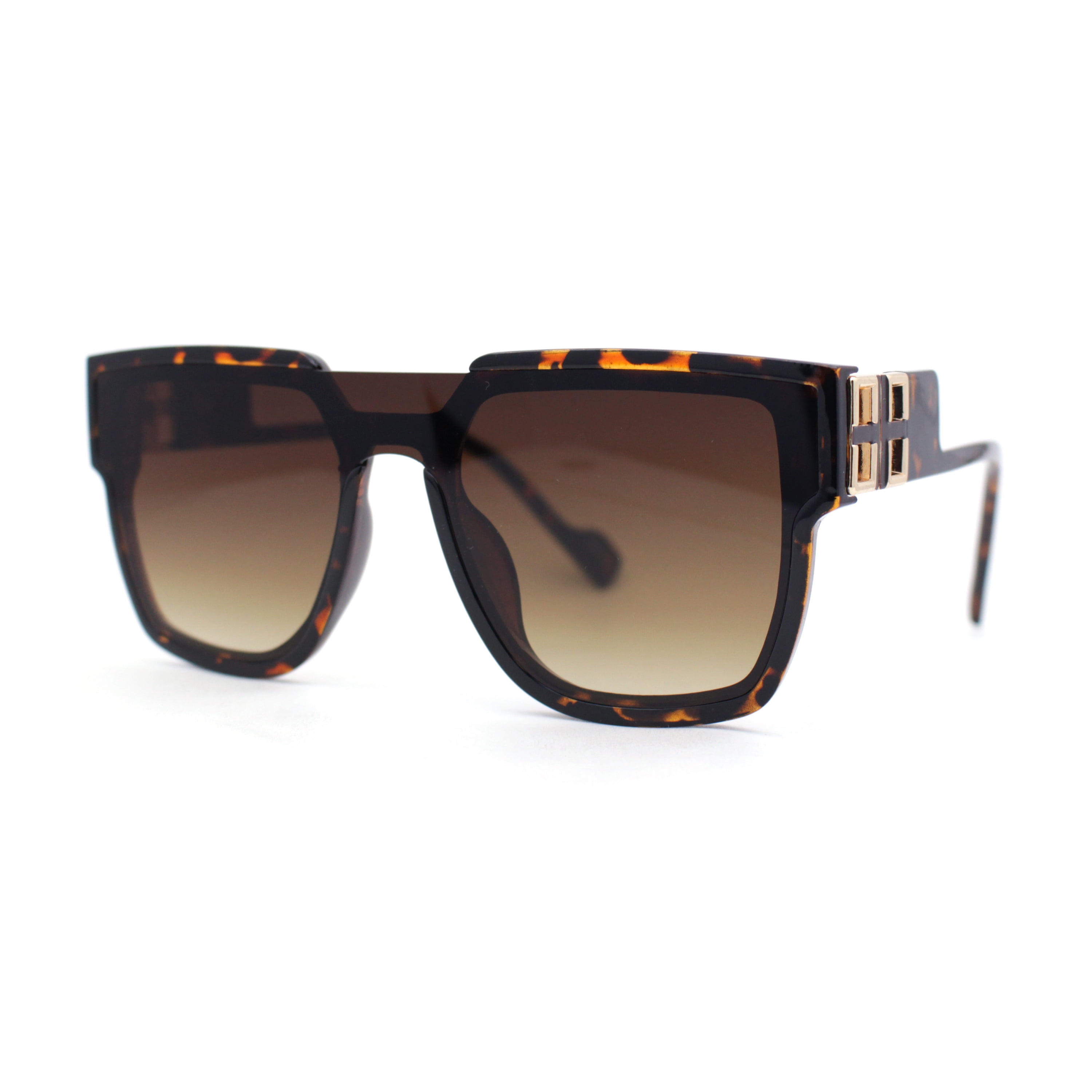 Unique Exposed Lens Bridge Inset Lens Horn Rim Fashion Sunglasses ...