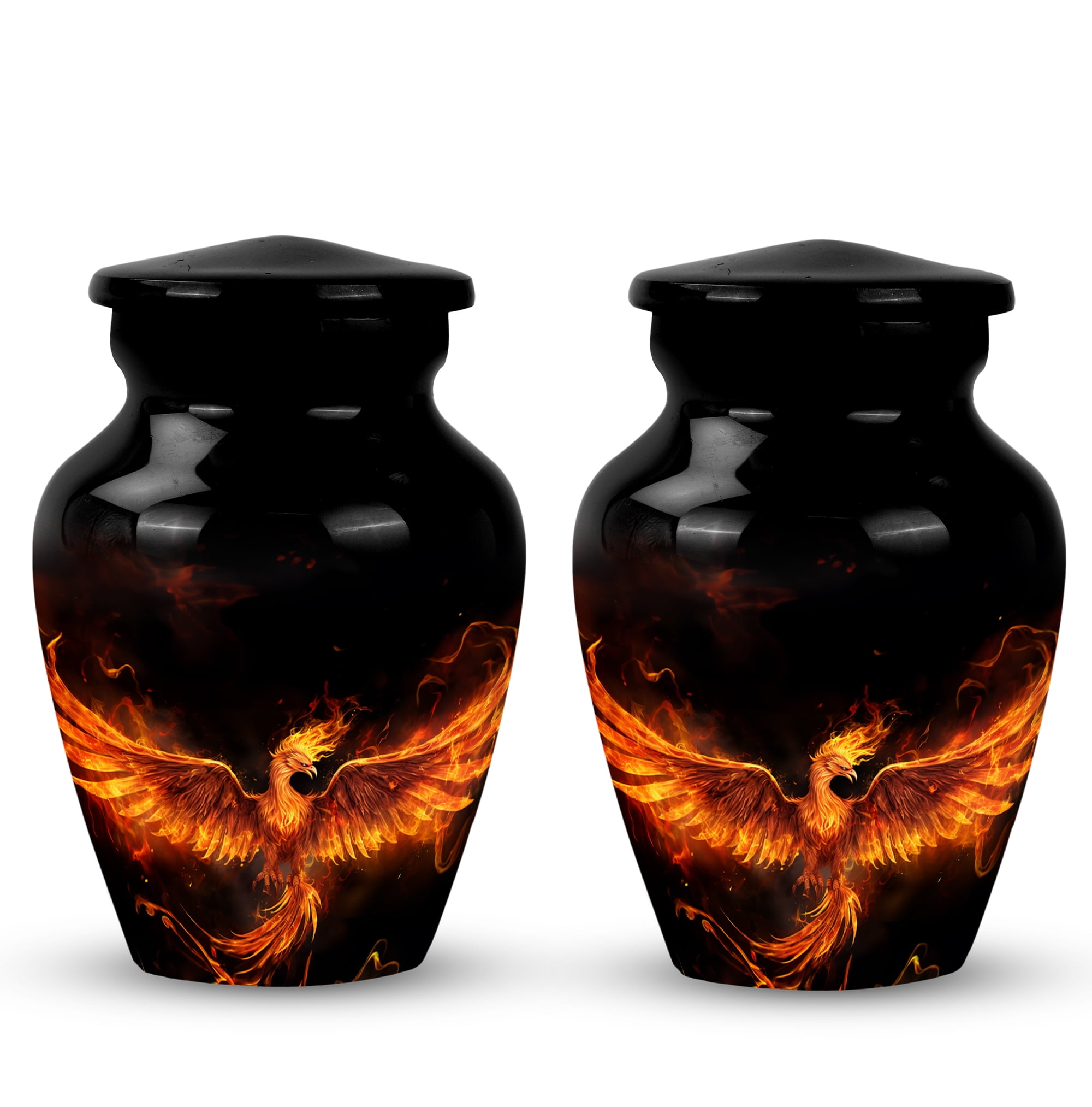 Unique Fire Phoenix Wings Urn For Ashes Mom & Dad - Mini Cremation Urn ...