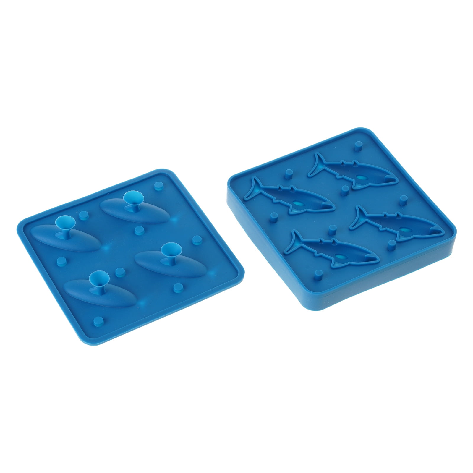 Unique Fish Shape Ice Tray Grade Silicone Ice Maker Mold Reusable Ice ...