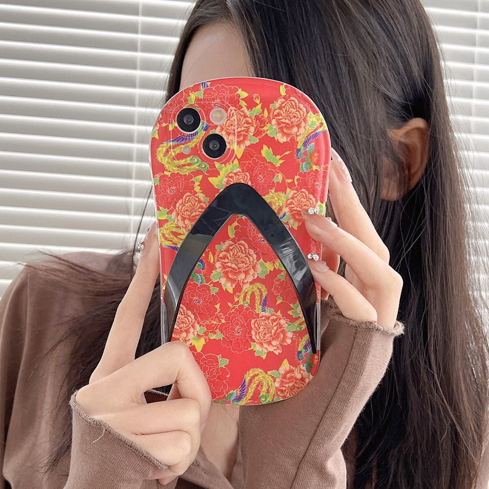 Unique Flip-Flop Phone Case With Floral Design For Stylish Protection ...