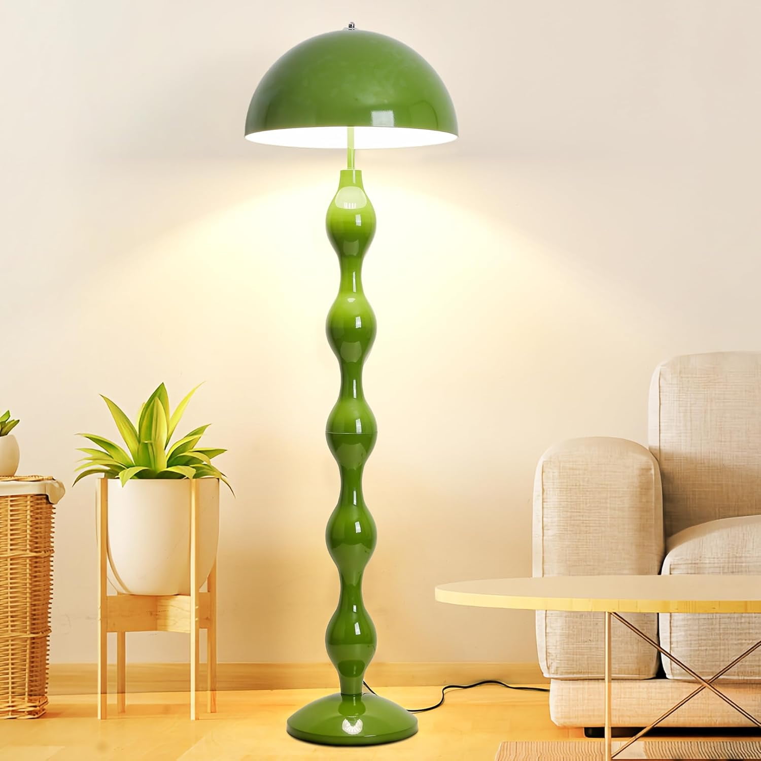 Unique Floor Lamp Creative Green Mushroom Lamp Standing Lamp with 45CM ...